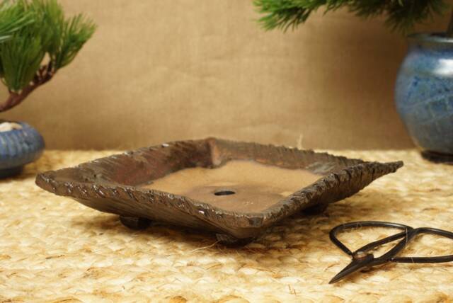 Handmade Square Brown Bonsai Dish. G1917 by Etsy | ufurnish.com
