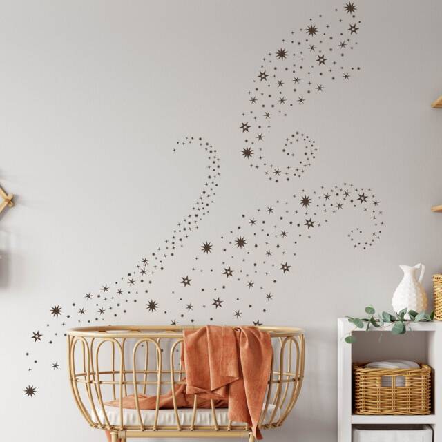 Stars Wall Decals - Boho Stickers, Gold Decals, Star Unique Decor ...