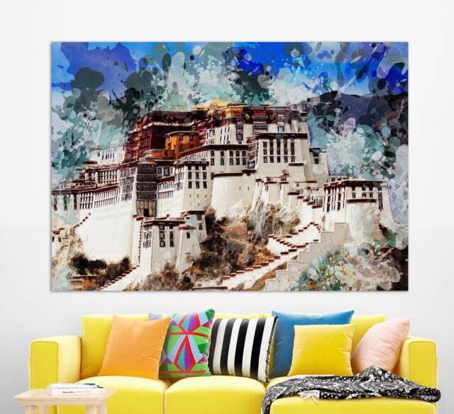 Potala Palace, Lhasa, Tibet, China Wall Art, Palace Painting, Canvas ...