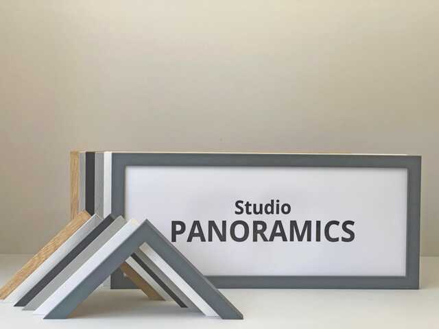 Panoramic Picture Frames - Studio Range. Wooden With Woodgrain Finish. Optional Bevelled Mount ...