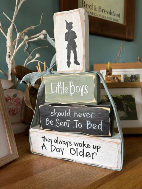 Little Boys Should Never Be Sent To Bed, They Always Wake Up A Day Older Blocks. Peter Pan ...