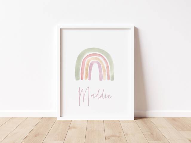 Personalized Pastel Rainbow Print - Nursery Wall Art by Etsy | ufurnish.com