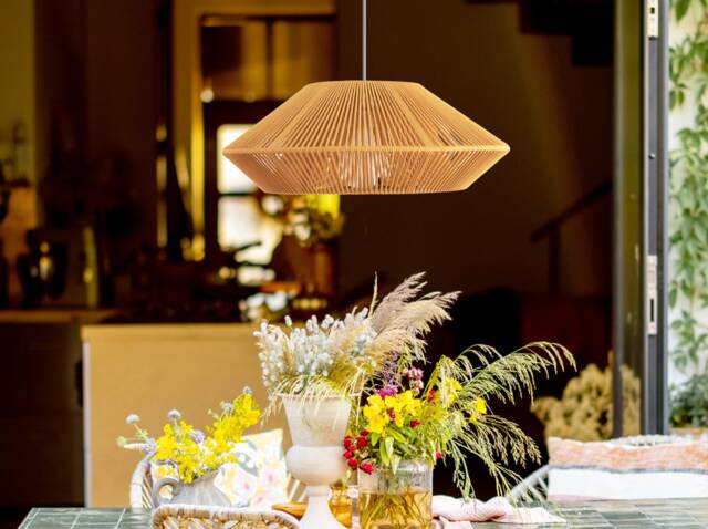 Modern Handcrafted Rope Ceiling Pendant Lamp - Contemporary Style. Made ...