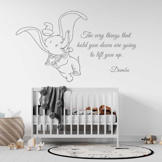 Dumbo Elephant Wall Decal Sticker Nursery Decor Cus83 by Etsy ...