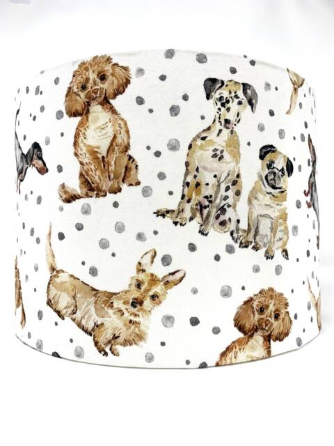 Dog Lampshade, Dogs Lamp Shade, Light Shade, , For Table Or Standard ...