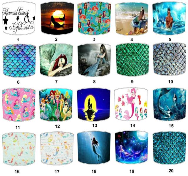 Mermaids Drum Lampshade For Ceilng Light Pendant Table Lamp Bedside ...