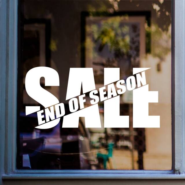 End Of Season Sale Shop Window Sticker Retail Store Front Display Vinyl ...
