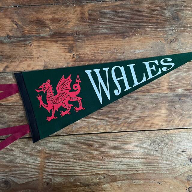 Wales Pennant Flag/Felt Pennant Wall Hanging Banner Cymru Souvenir Hike ...