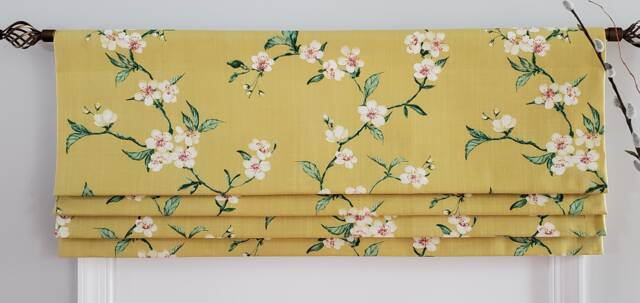 Bottom Pleated Lined Valance - Faux Roman Shades Valance Sf Cherry ...
