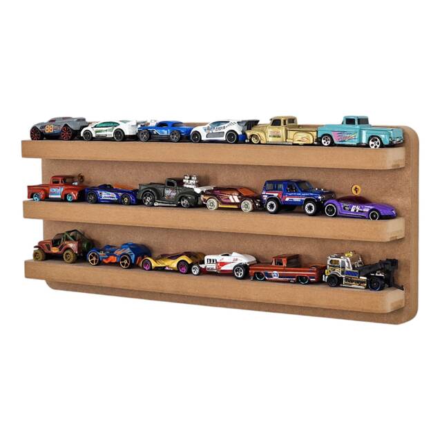 Hot Wheels Small Rectangular Display Shelf, Wall-Mounted Mdf Unit For ...