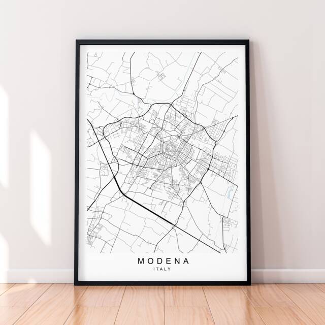 Modena Town Map Italy Print Poster Minimalist Home Italia City Wall Art ...
