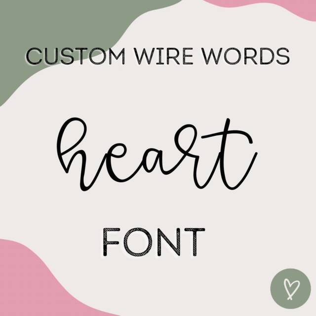 Custom Wire Word Art in Heart Font. Large Size. Bespoke, Handmade ...