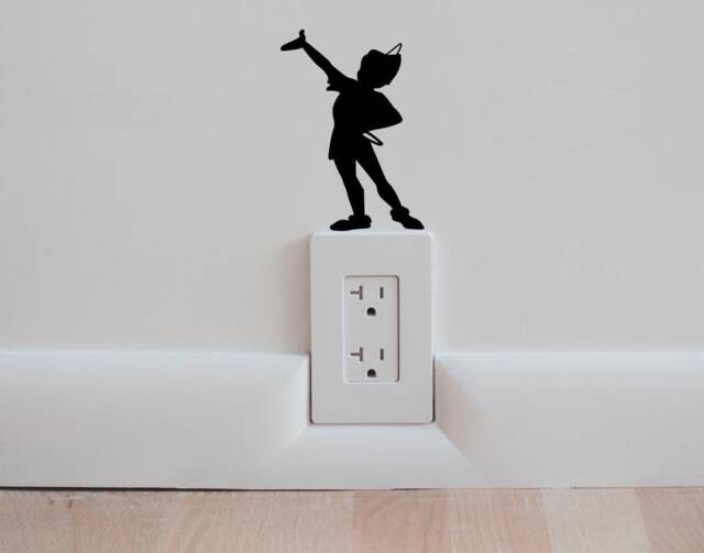 Peter Pan Light Switch Decal 2 Stickers 1 Price Lightswitch Cover Decor ...