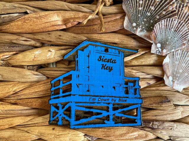 Siesta Key Vintage Blue Lifeguard Stand Christmas Ornament by Etsy ...