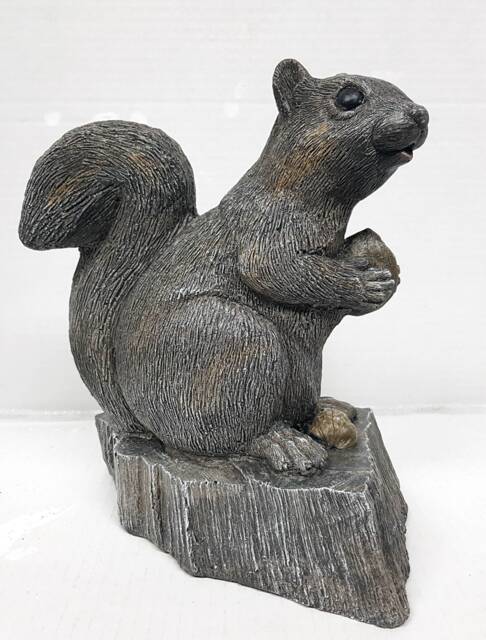 Squirrel, Concrete Statue, 10 In., Garden Statuary, Avtechstonegallery ...