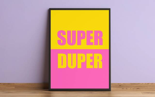 Super Duper Fun Colourful Art Print, Gallery Wall Poster by Etsy ...
