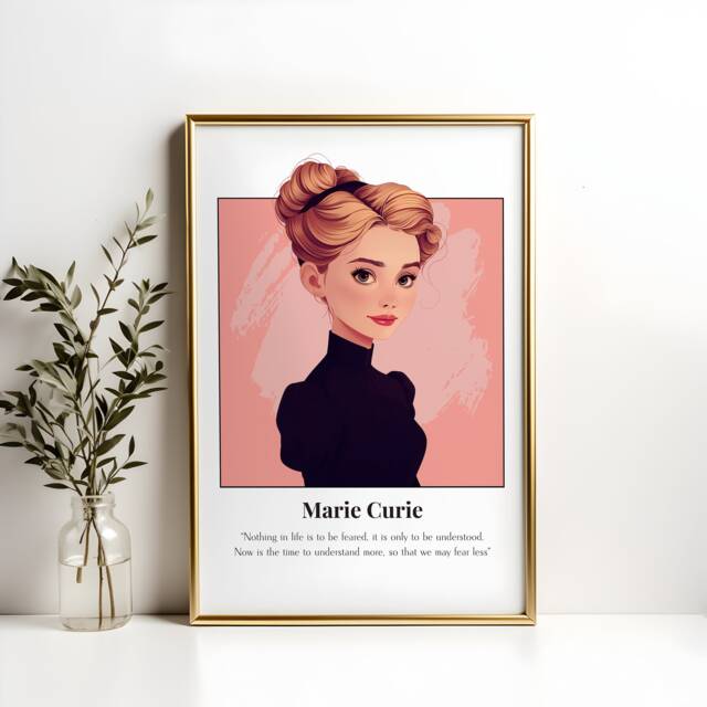 Marie Curie Quote Poster, Women in Stem, Female Empowerment Quotes ...