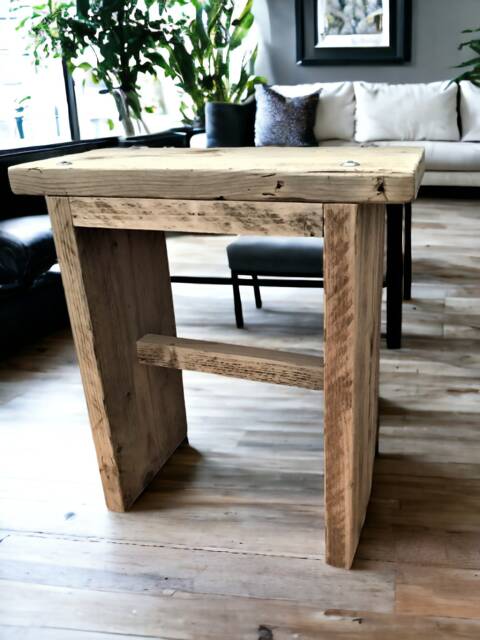 Side Table - Stool Storage Unit Box Using Reclaimed Wooden Scaffold ...