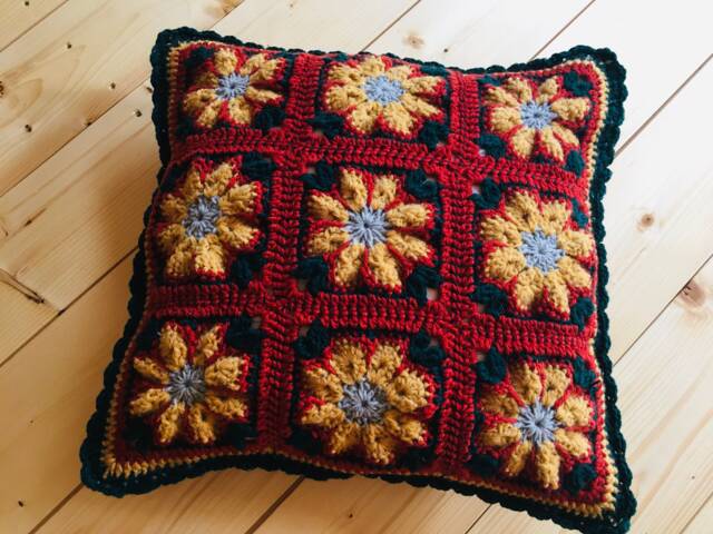 "Hand Crocheted Wool Two Side Cushion ""Victorian Reflexion" by Etsy ...