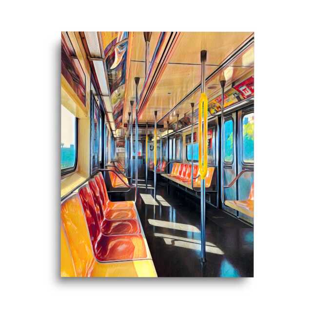Nyc Subway Seat Print - Poster New York City Travel Gift Big Apple ...