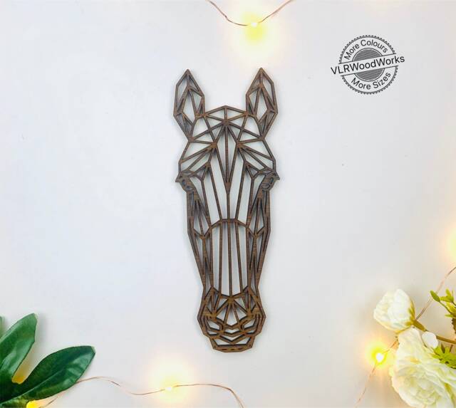 Geometric Animals Wall Art Wooden Decor Picture Screen Ornament Nursery ...