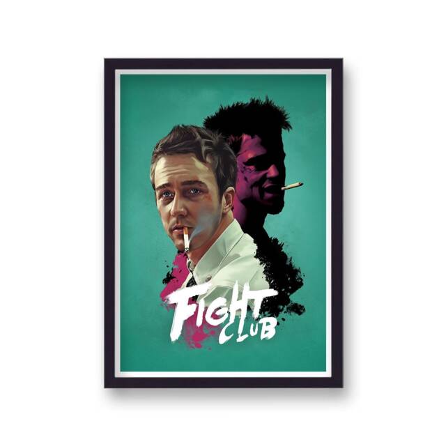 Fight Club Edward Norton The Narrator Brad Pitt Tyler Durden Movie ...