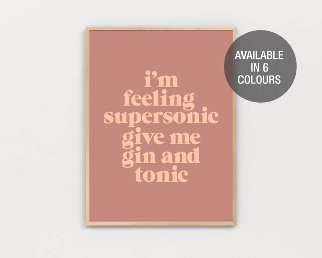 I'm Feeling Supersonic Give Me Gin & Tonic, Mid-Century Modern ...