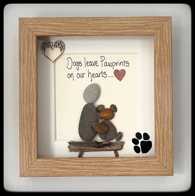 Dogs Leave Paw Prints Pebble Art Picture by Etsy | ufurnish.com