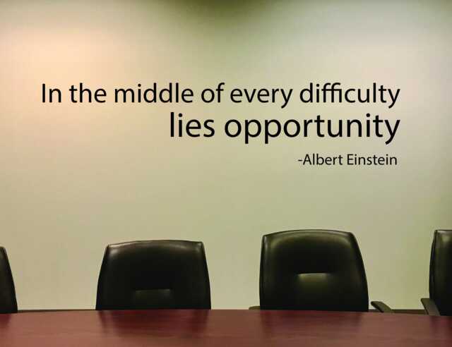 Office Sign, Business Quote, Wall Decor, in The Middle Of Every ...