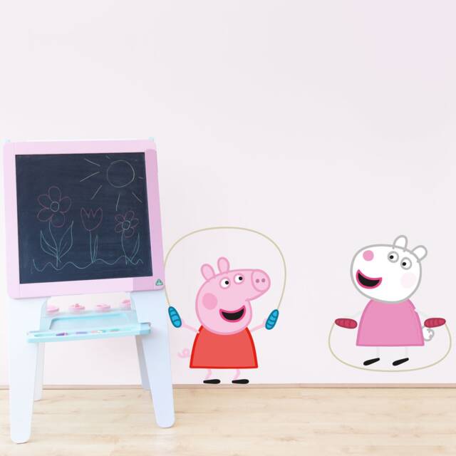 Peppa Pig & Suzy Skipping Wall Sticker, Decal by Etsy | ufurnish.com