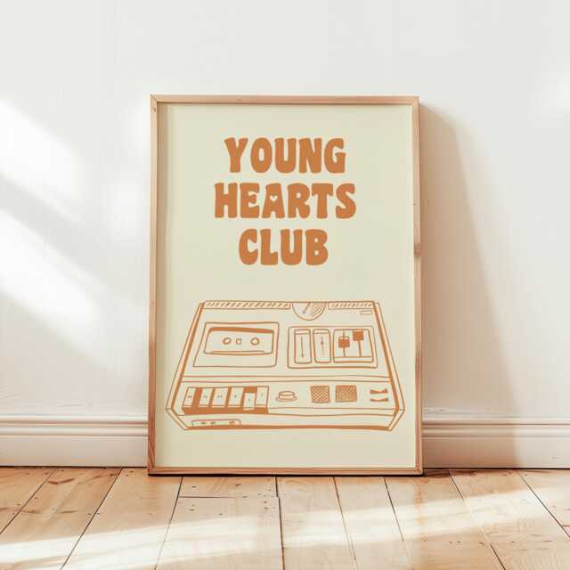 Retro Cassette Player Print Vintage Style Music Art by Etsy | ufurnish.com