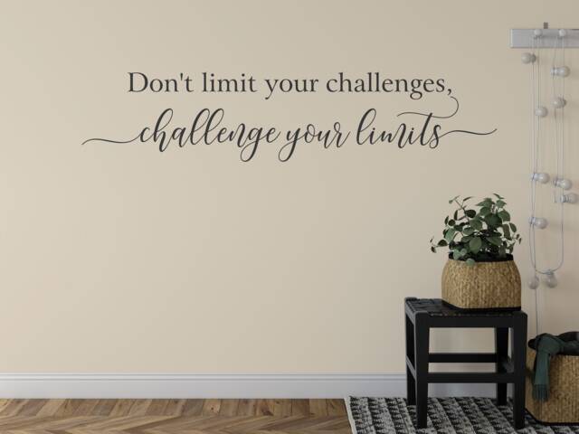 Don't Limit Your Challenges, Challenge Limits, Vinyl Wall Decal by Etsy ...