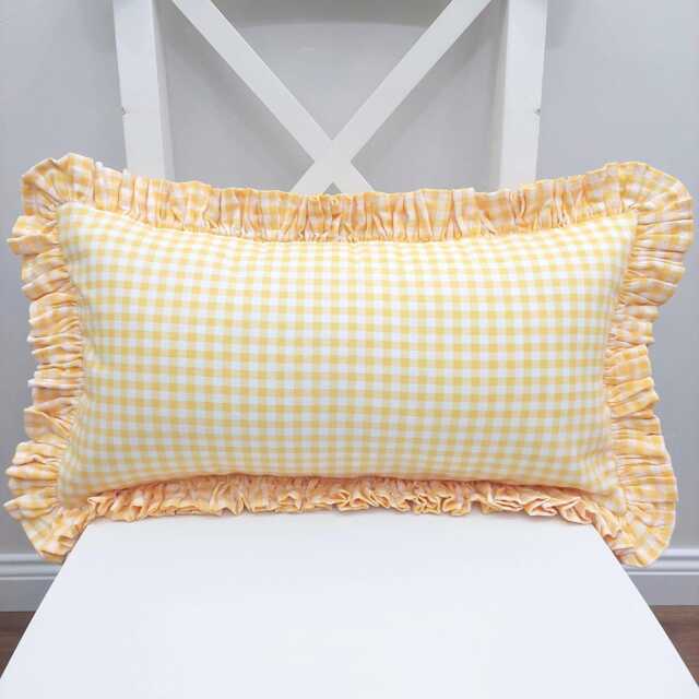 Bohemian Frill Linen Gingham Pillow Cover - Color Options With Edges Hello Mello Store by Etsy ...