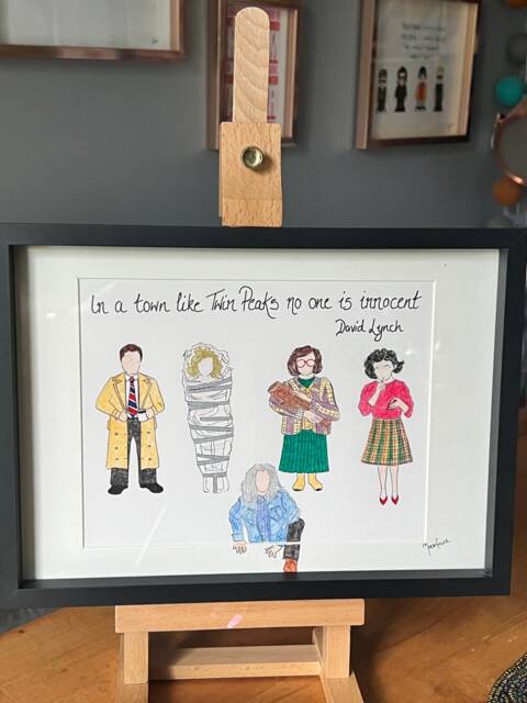 Twin Peaks Hand Drawn Framed Artwork With A Handwritten Quote From ...