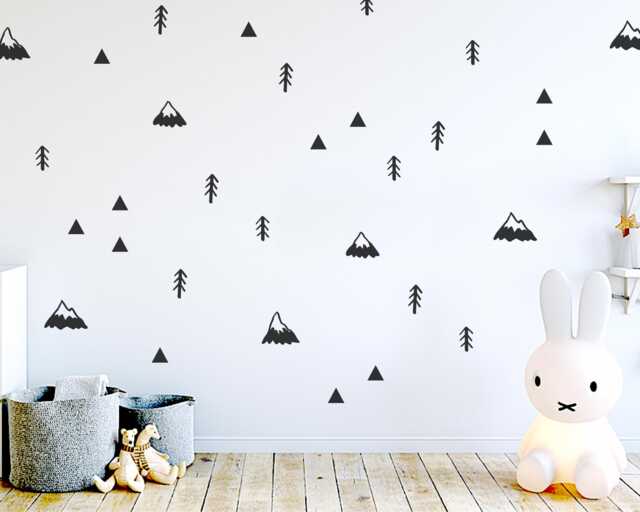 Scandinavian Style Wall Stickers For Nursery & Kids Room, Woodland ...
