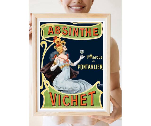 Reprint Of A Vintage Drink Advertising Poster - Absinth Vichet by Etsy ...