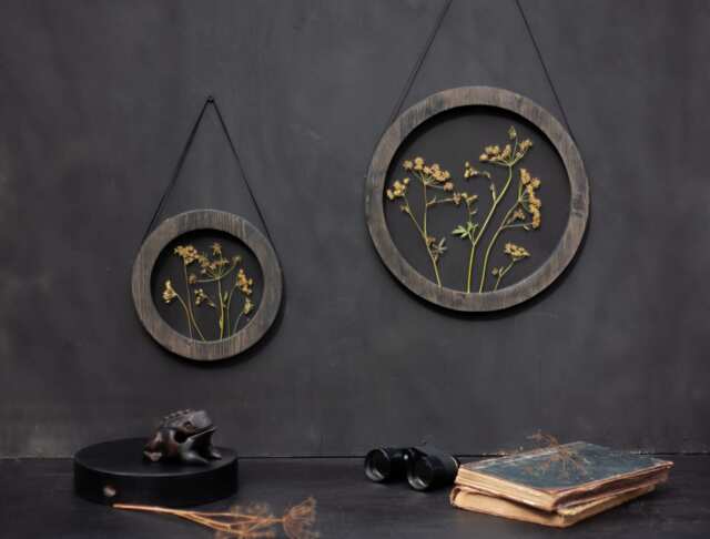 Wall Decor Set - Botanical Wall Art Framed Pressed Flower Frame Pressed ...