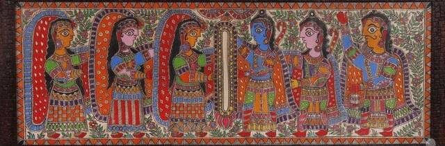 Ram Vivah -1 Madhubani Painting by Etsy | ufurnish.com