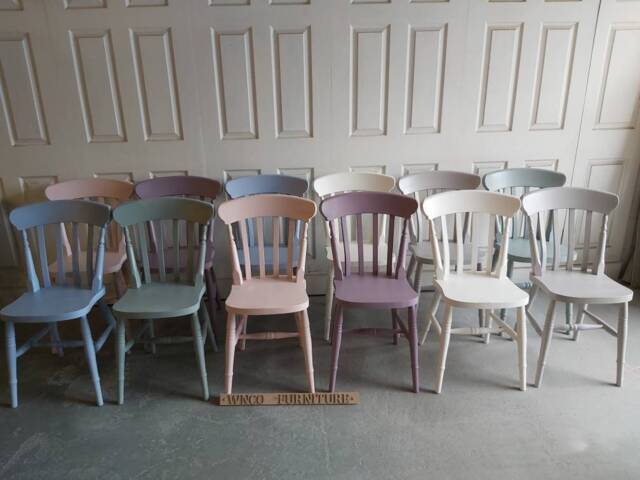 Country Farmhouse Slat Back Kitchen Dining Chair Solid Beech Painted in Farrow & Ball by Etsy ...