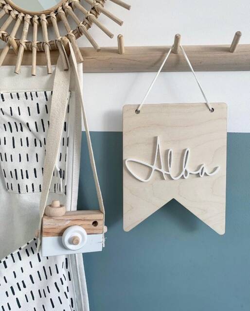 Personalised Name Plaques, Wall Art, Wooden Sign, Nursery Decor, Photo ...