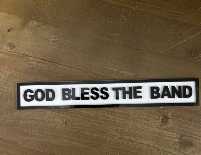 The Courteeners Inspired God Bless The Band Sign. Decor For Your Home ...