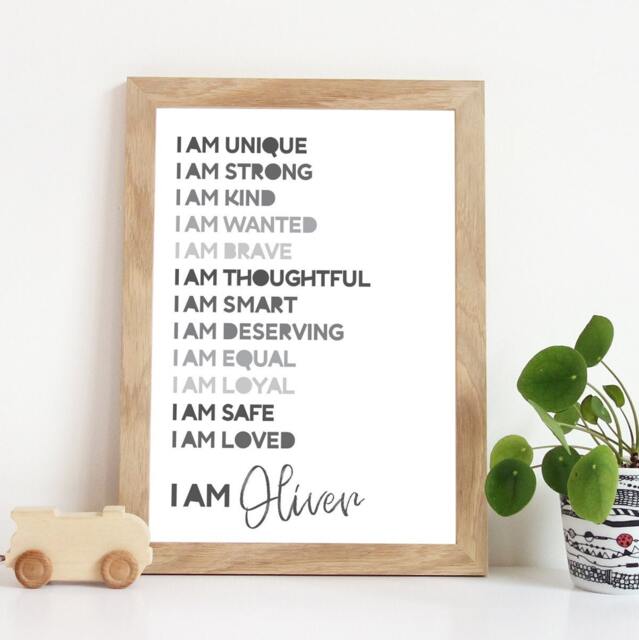 I Am Positive Affirmation Print, Teenager Affirmation, Boys Bedroom ...