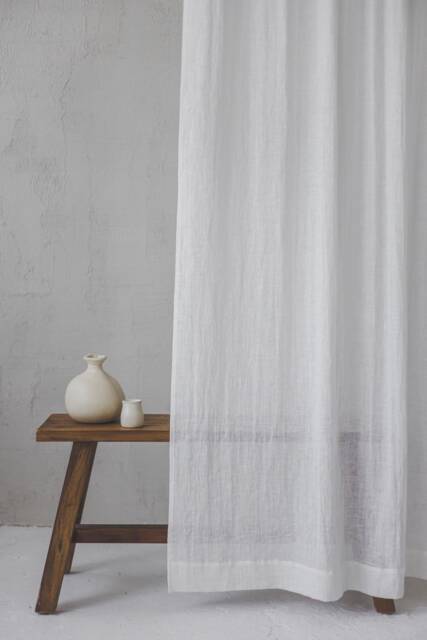 Natural Linen Sheer Curtain - Lightweight Fabric For A Soft, Airy Look ...