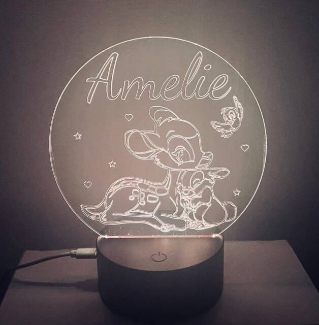 Cute Character Themed Led Night Light - Comes Fully Personalised ...