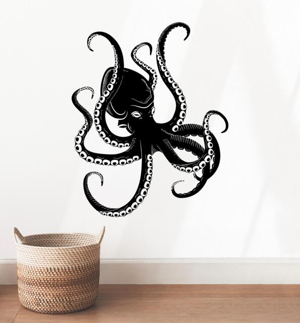 Octopus Tentacles Wall Decal Removable Vinyl Art, Bathroom Decor by ...