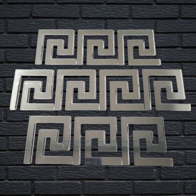 Silver Greek Key Acrylic Tiles Eternity & Unity Decor by Etsy ...