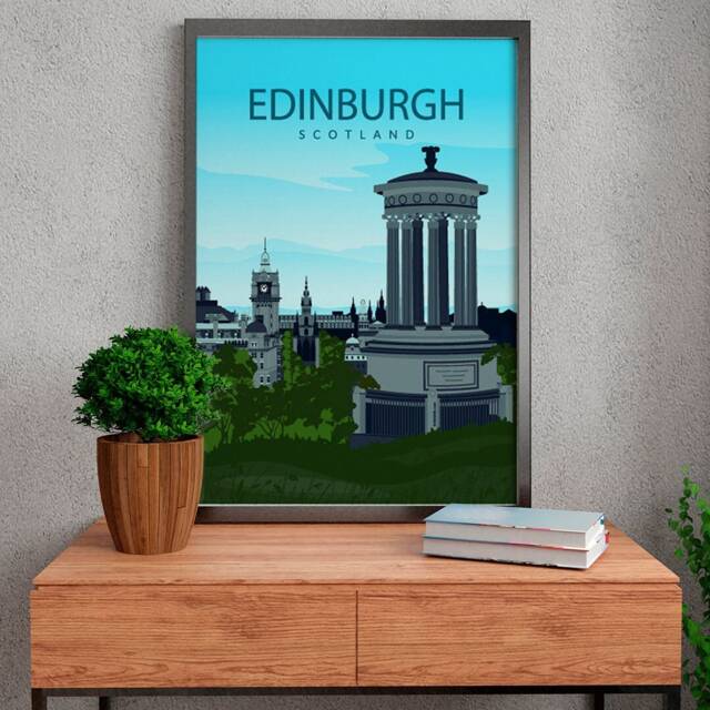 Edinburgh Poster. Printed in High Quality Paper. Traveller Poster by ...