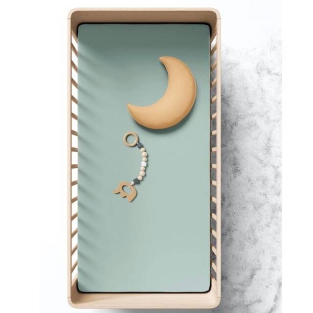 Baby Cot-Bed-Fitted-Sheet-100% Cotton, Plain Olive Green, 60 X 120 cm ...