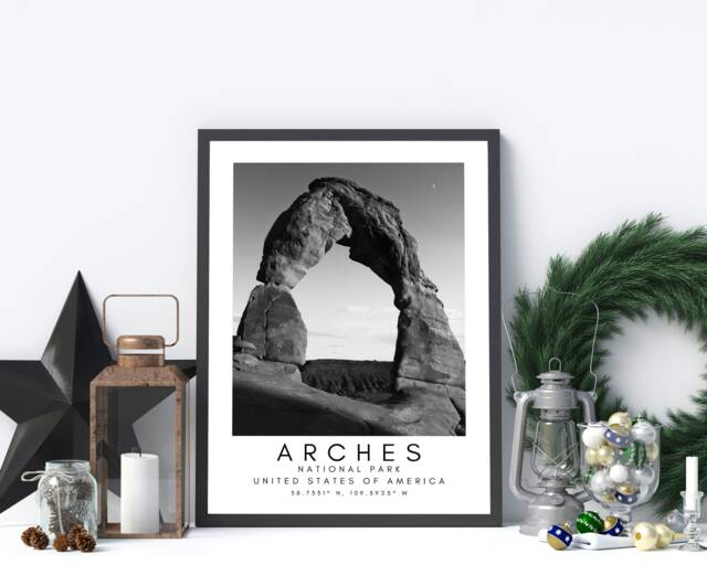 Arches Print Art - National Park Photo Wall Utah Printable Minimalist ...