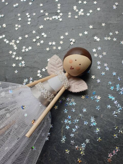 Fairy/Christmas Tree Topper Doll Tooth Vintage Style Angel Wooden By ...